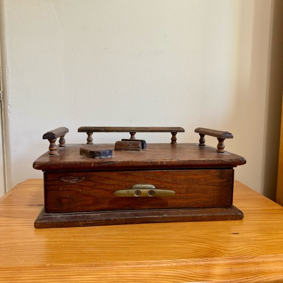 Antique | Other | Antique Nautical Sailor Ship Captain Box Wood Brass ...